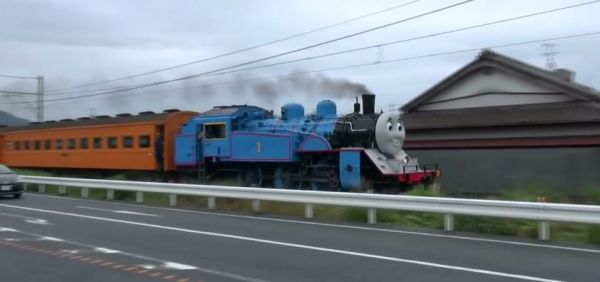 A Life-Size Thomas the Tank Engine Cruises through Japan - Neatorama