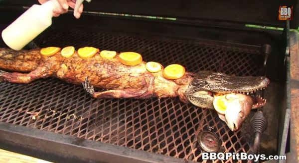 Grilled Whole Alligator