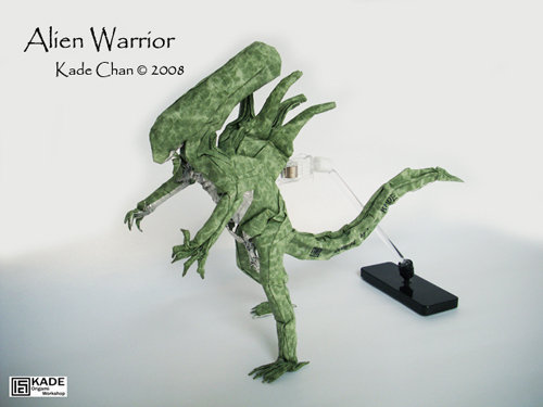 Alien Warrior Origami - Neatorama