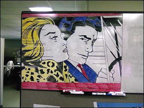 Amazing Cubicle Whiteboard Artist - Neatorama